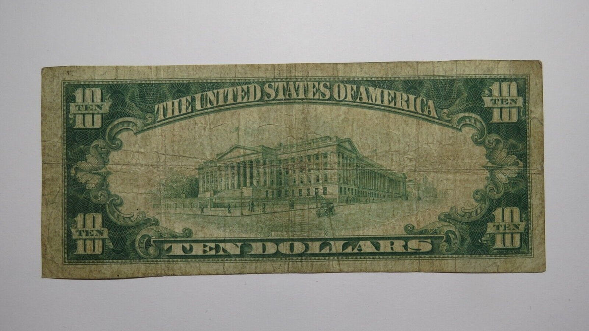 $10 1929 Portland Indiana IN National Currency Bank Note Bill Charter ...
